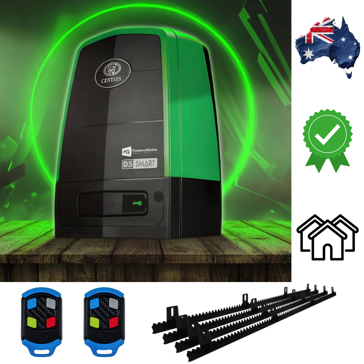 Centsys D5 Evo Smart Sliding Gate Motor Kit 500KG